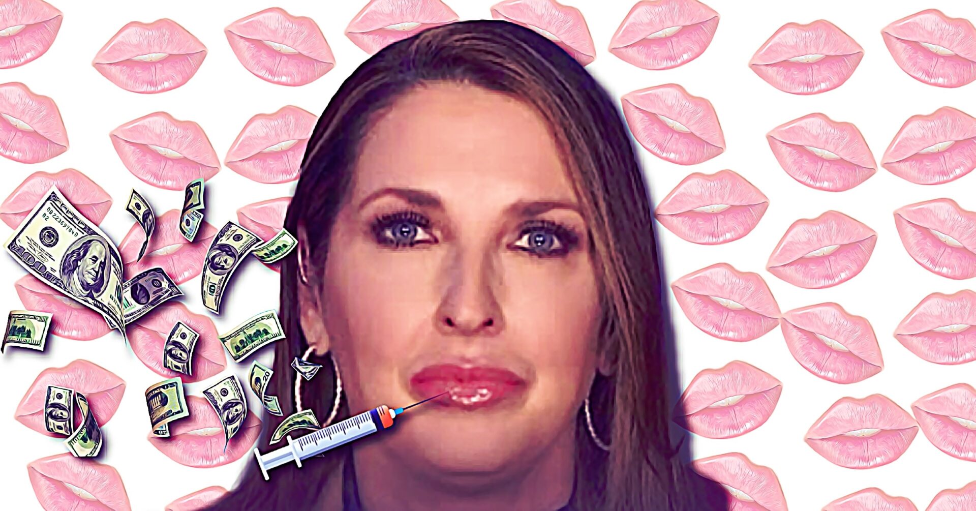 Your RNC donations are going straight into Ronna McDaniel's lips ...