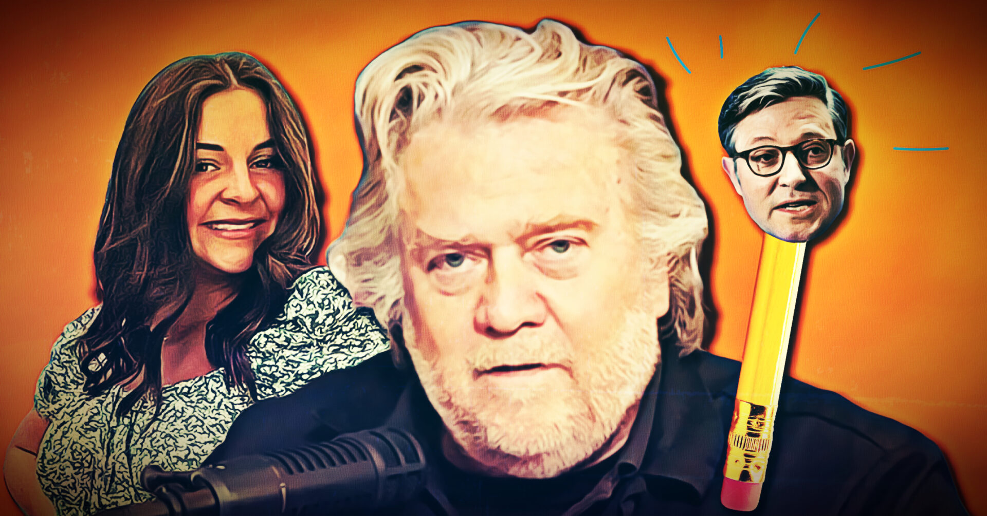 Bannon calls Speaker Johnson a "revolting pencil neck" after his mealy ...