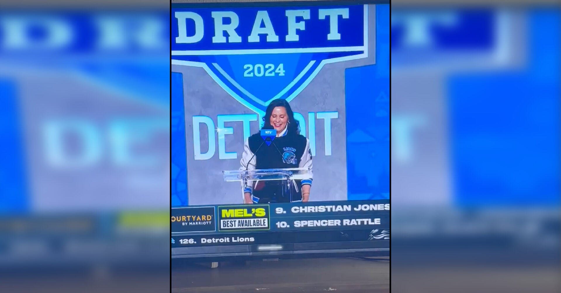 OOF: Big Gretch smiles through the pain at NFL Draft as crowd soundly ...