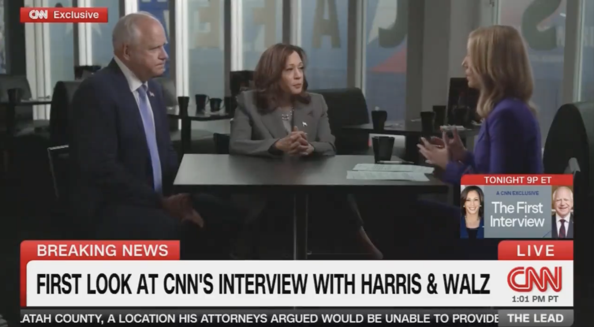 Clips trickling out... so far, Harris flubbed CNN interview ...